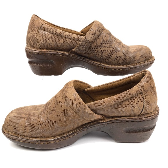 boc | Shoes | Boc Born Concept Peggy Brown Floral Clog Mule Shoe | Poshmark
